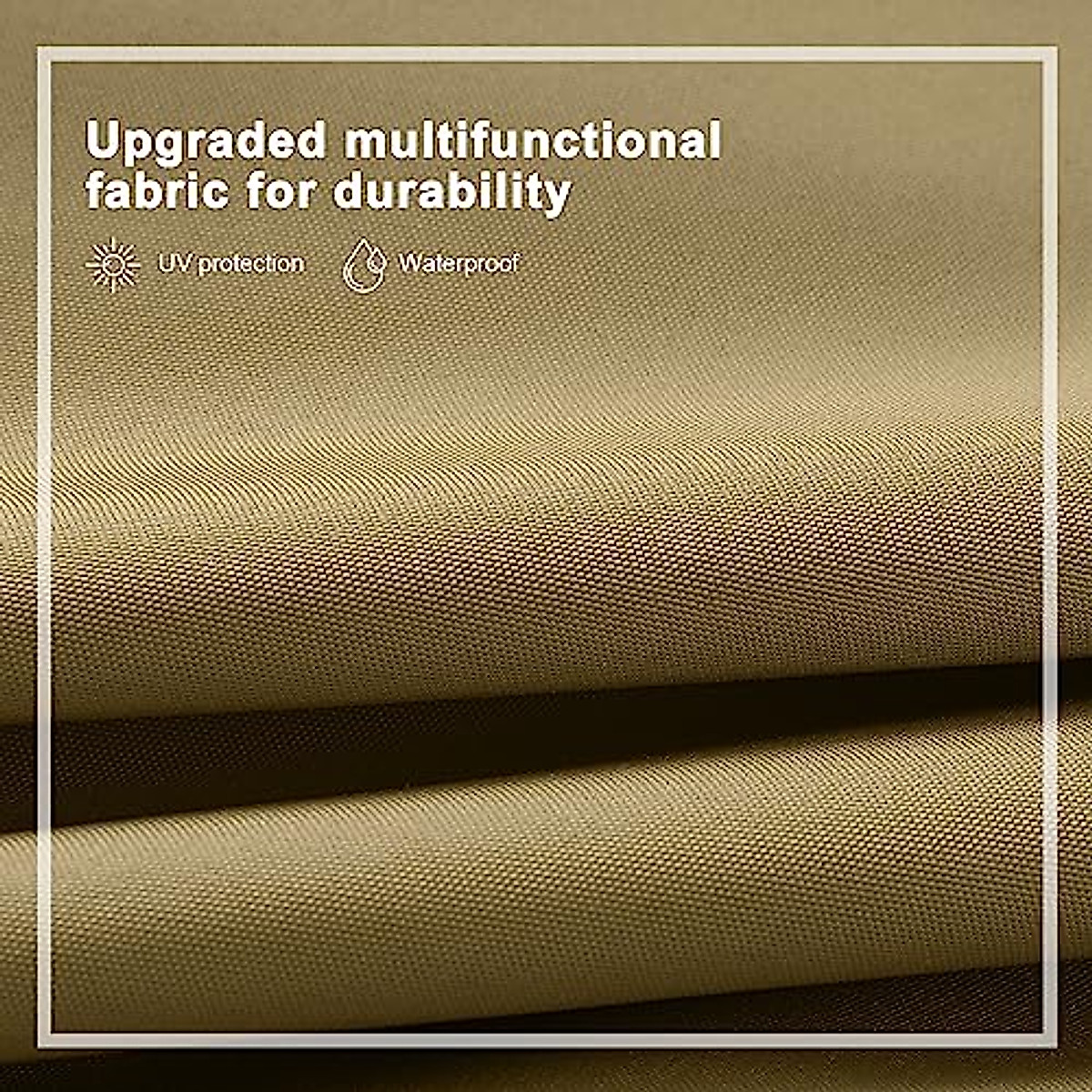 ABCCANOPY Solar Led Patio Umbrellas 3-Tiers 11FT (Khaki)