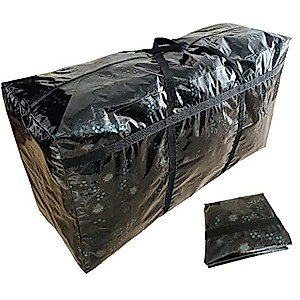 YiKitHom Extra Large Waterproof Storage Duffle Bag with Zippers and Handles Heavy Duty Cushion Cover Bag - 45x23x15.7 Inch