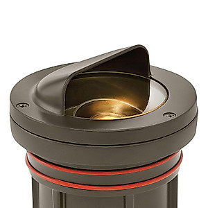 Hinkley Landscape Lighting Shielded Well Light – Highlights Important Landscape Features and Surfaces and Increases Home Security, Bronze Finish with Shield Cover to Protect Light, 15708BZ