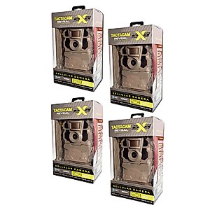 TACTACAM Reveal X Gen 2.0 LTE Cellular Trail Camera AT&T and Verizon, HD Video, HD Photo, Low Glow IR LED Flash (TA-TC-XG2) for Hunting, Security, Surveillance Gen 2 (4) 4 Pack Gen 2.0