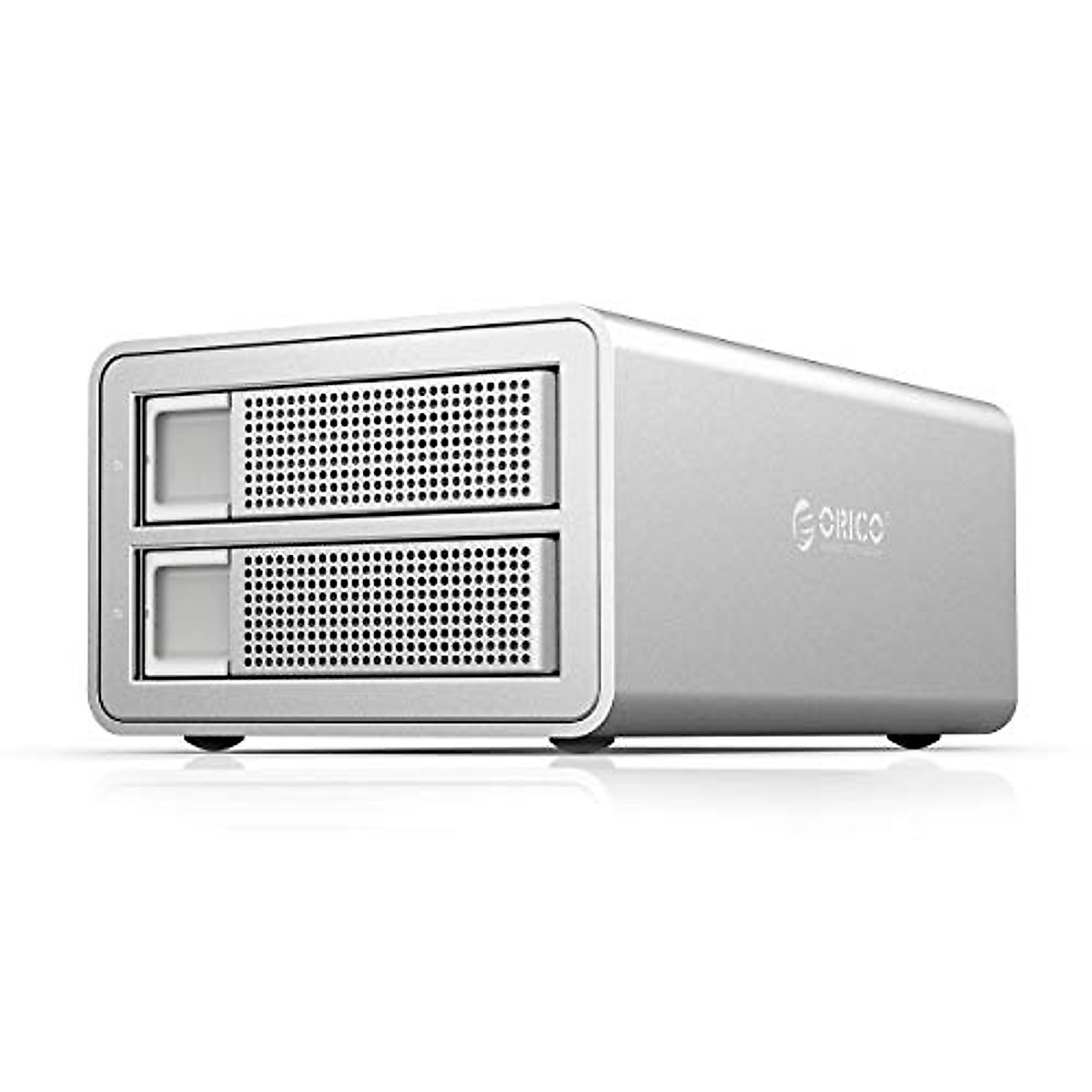 ORICO 2 Bay RAID Hard Drive Enclosure USB 3.0 to SATA for 2.5/3.5 inch HDD SSD Support 32TB, Build Cooling Fan, with Power Adapter for Enterprise Data Storage Backup, Server Expansion-3529RU3