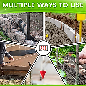 White Mason Line String Line - #18 Braided Nylon String - 250 Ft Length - Nylon Twine for Gardening Or Masonry Tools - Perfect Construction String for A String Level, Twine String for Gardening