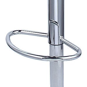 Ergonomic Design Bar stool Adjustable Hydraulic 360 Degree Swivel Stable Steel Frame Hight Density Cushion Seat Kitchen Dining Chair Pub Stool - Set of 2 White #1953