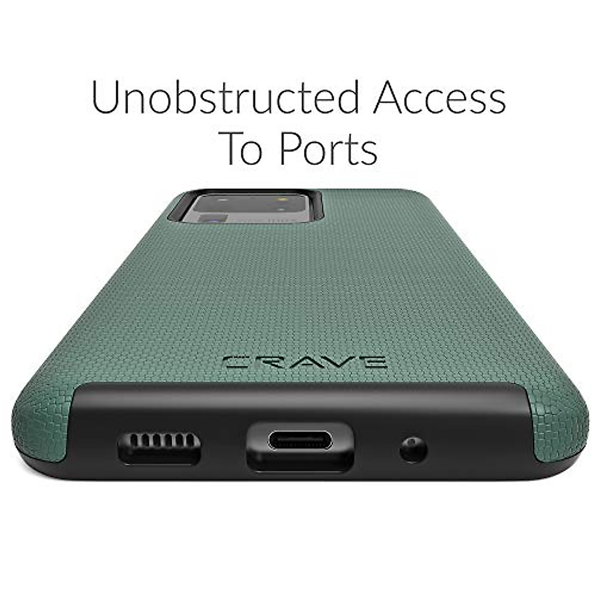 Crave Dual Guard for Samsung Galaxy S20 Ultra Case, Shockproof Protection Dual Layer Case for Samsung Galaxy S20 Ultra, S20 Ultra 5G - Forest Green