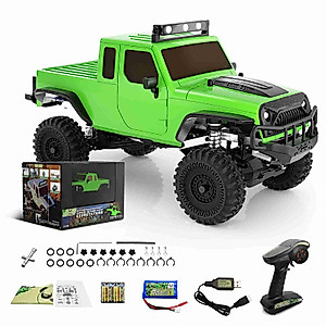 PANDA HOBBY RC Rock Crawler 4x4,RC Crawler 1/18 4WD Off Road RC Cars,RTR Remote Control Car for Adults,1:18 Scale RC Truck Cruiser Vehicle,Waterproof All Terrains Hobby RC Model Car,Tetra18 X1T,Green