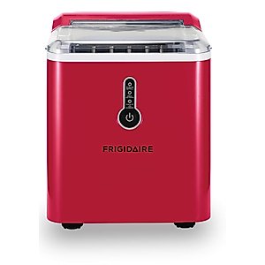 Frigidaire EFIC102-RED Compact Making Machine, Large Portable Ice Maker, Red, Medium