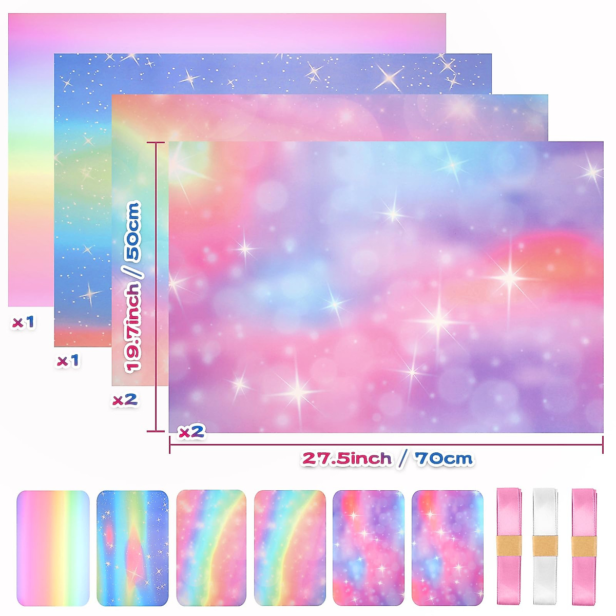 Girls Wrapping Paper Birthday Gift Wrap Set,Birthday Wrapping Paper Sheets,Fairy Wrapping Paper for Girl Women Female Girly Birthday Paper Birthday Wrap Present Wrap Gift Wrapper Gift Wrapping Paper,6 sheets