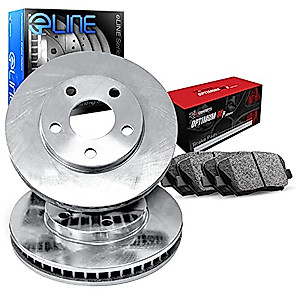 R1 Concepts Front Brakes and Rotors Kit |Front Brake Pads| Brake Rotors and Pads| Optimum OEp Brake Pads and Rotors |fits 1998-2006 Hyundai Elantra, 1999 Hyundai Tiburon, 1999-2001 Hyundai Sonata