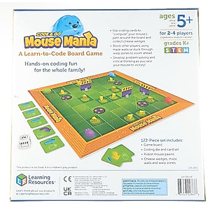 Learning Resources Code & Go Robot Mouse Board Game, STEM, Early Coding Game, Ages 5+