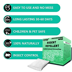suphanlin CETRIP Peppermint Oil to Repel Mice and Rats,Mouse Repellent,8 Pack Rodent RepellentRat Repellent Outdoor/Indoor,Mouse Deterrent Indoor, Rodent Deterrent