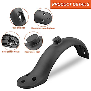 TOMALL Scooter Replacement AccessoriesIncludes Rear Fender Mudguard Bracket Support and Fender Fishtail Compatible for xiaomi M365/ M365 Pro Scooter