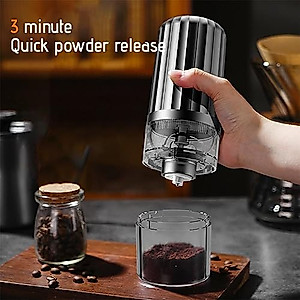 Spice and Coffee Electric Grinder, portable electric coffee bean grinder, one-button switch, easy to clean and carry coffee grinder, for home kitchens, outdoor travel (Grey)