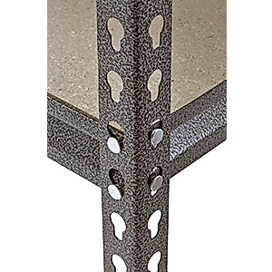 Muscle Rack UR361872PB5PAZ-SV Silver Vein Steel Storage Rack, 5 Adjustable Shelves, 4000 lb. Capacity, 72" Height x 36" Width x 18" Depth