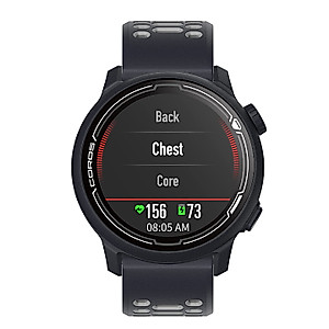 COROS PACE 2 Sport Watch GPS Heart Rate Monitor, 20 days Long Battery Life, Lightweight, Barometer, Strava, Training Plan, Navigation, Sleep Track, Swim, Bike, Run, Strength, Treadmill (Navy Silicone)