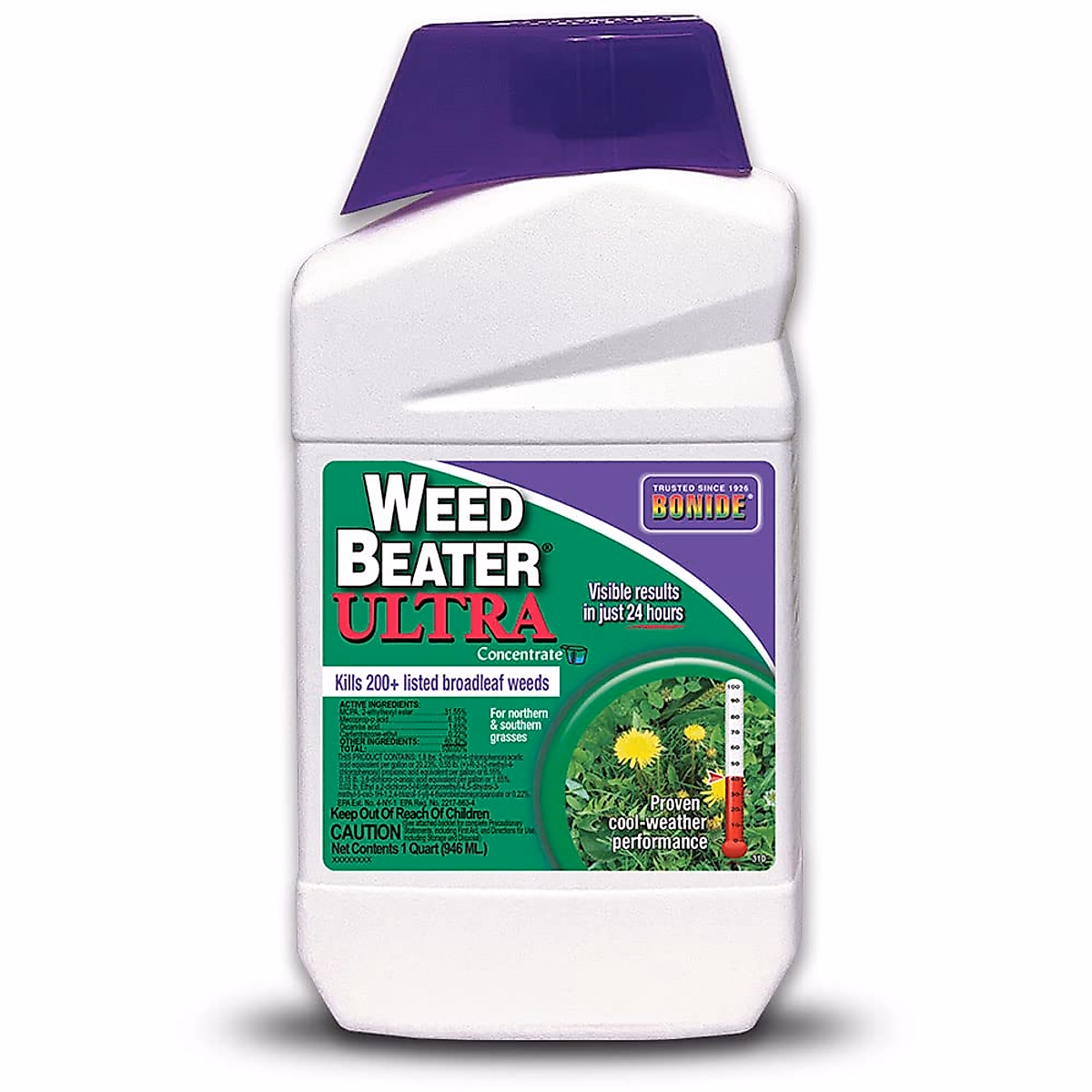 Bonide Weed Beater Ultra, 32 oz Concentrate Fast-Acting Protection Against Broadleaf Weeds in Warm & Cool Weather