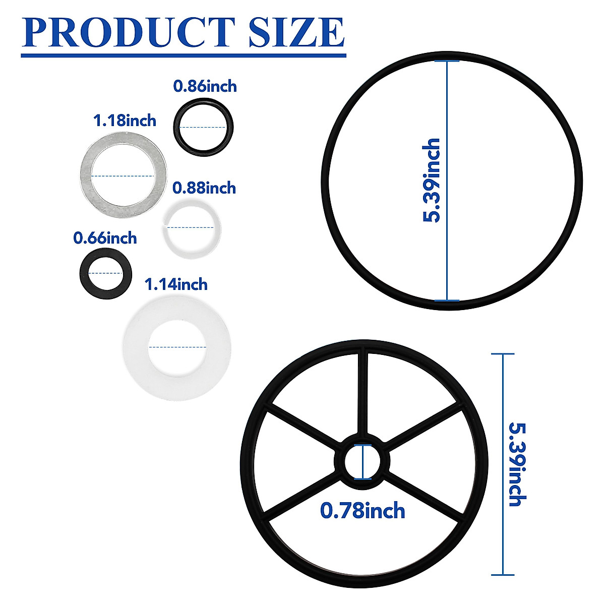 TIROAR Pool Filter Valve Spider Seat Gasket Seal Kits Compatible with Hayward SP0710, 0710X, 0711, 0712, 1 1⁄ 2" Vari-Flo Valves (1976-Pre) Replacement for “X” Valve Body