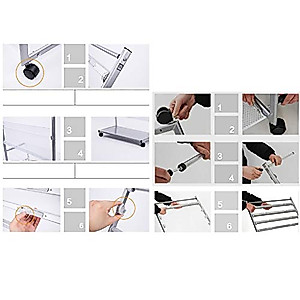 with Wheels Magazine Rack Newspaper Holder Book Shelf Storage Rack Metal Stratification Freestanding Display Rack Materials 63.5X36X108CM MUMUJIN