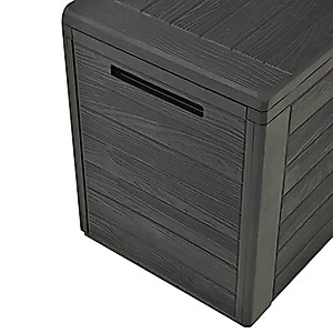FIRBNUS Patio Storage Box Anthracite 45.7"x17.3"x21.7" PP Storage Chest Durable Materials Toolbox Both Indoor and Outdoor Use Garden Pool Box Storing Away Cushions Pillows Blankets Toys