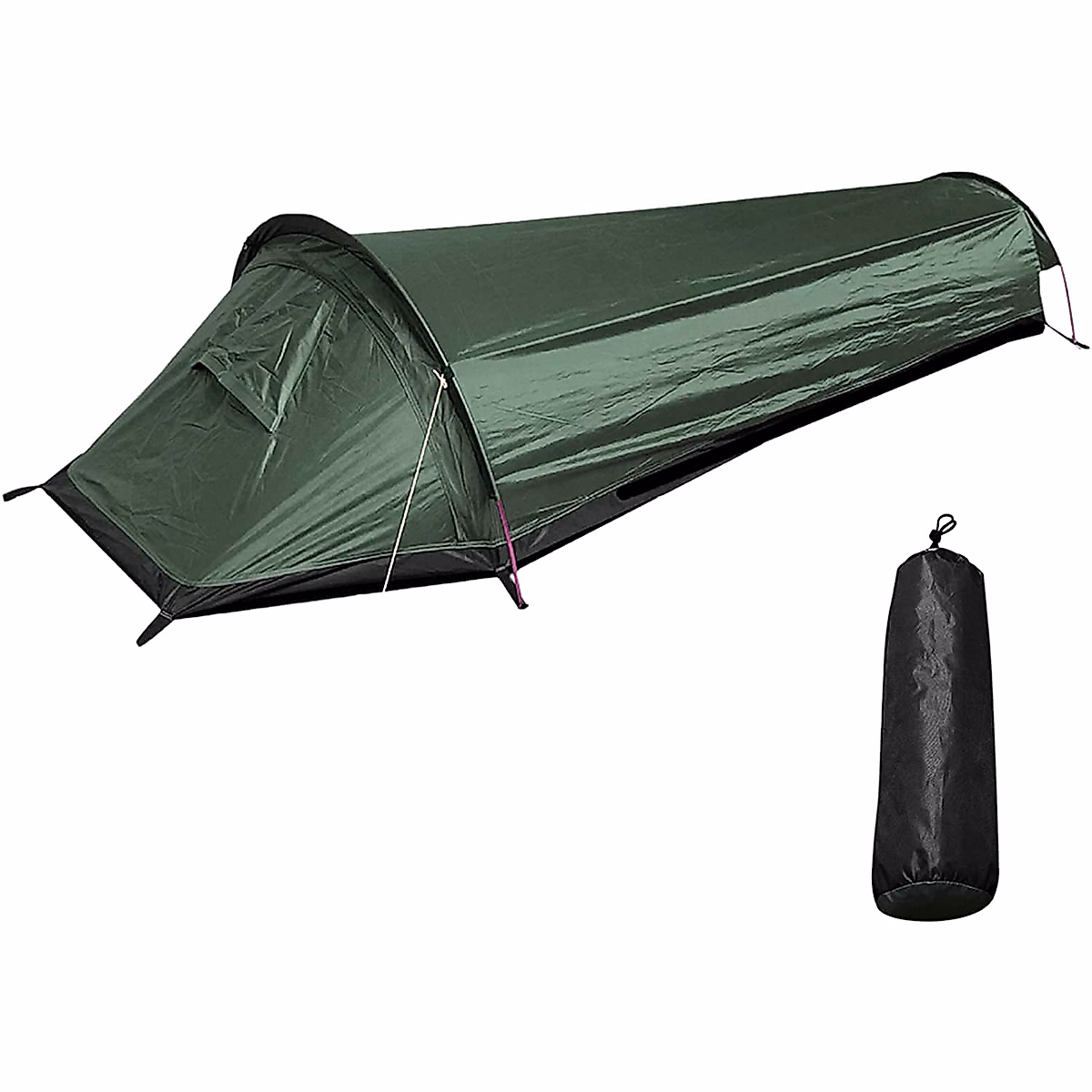 Augustusws Ultralight Bivvy Bag Tent, Compact Single Person Backpacking Larger Space Waterproof Sleeping Bag Cover Bivvy Sack for Outdoor Camping Survival