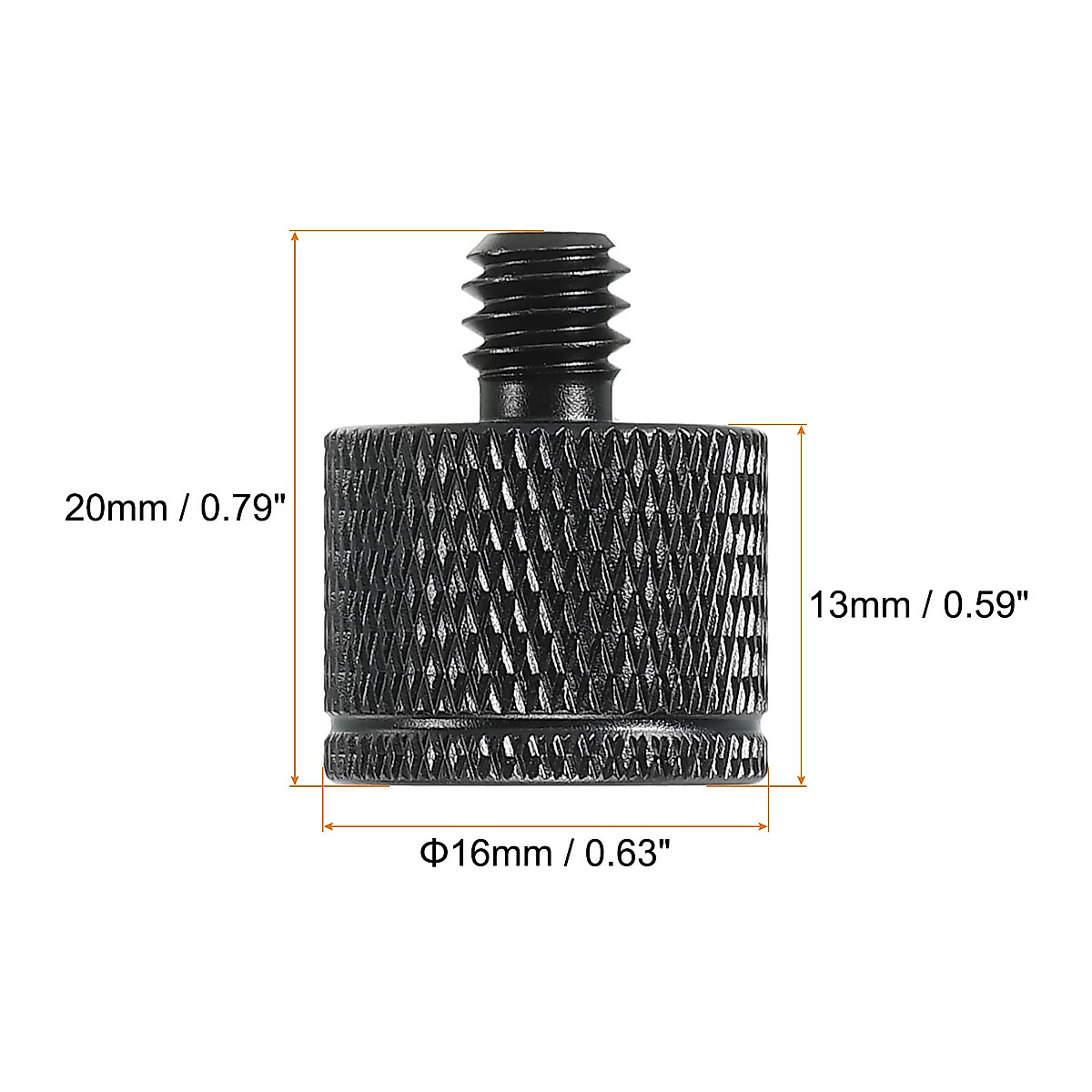 MECCANIXITY Mic Stand Adapter M6 Female x 1/4 Male Camera Screw Thread Adapter for Microphone Tripod Stand Black