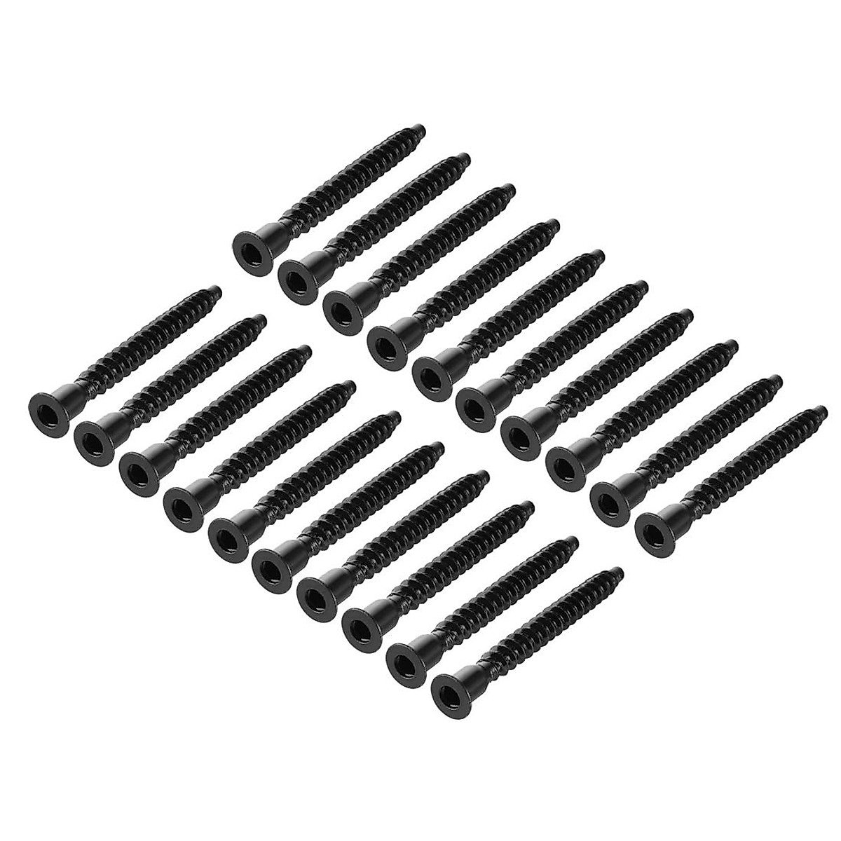 uxcell Furniture Confirmat Screw 7x69mm Hex Socket Wood Screws Powder Coated 20pcs