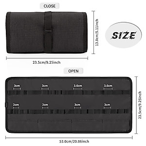 Lipstick Organizer - 32 Slots, Portable Lip Glosses Bag, Travel Lipstick Holder with 3 Different Lengths Elastic Bands, Cosmetic Makeup Storage Bag - Lipstick and Lip Glosses Are Not Included (1pcs)