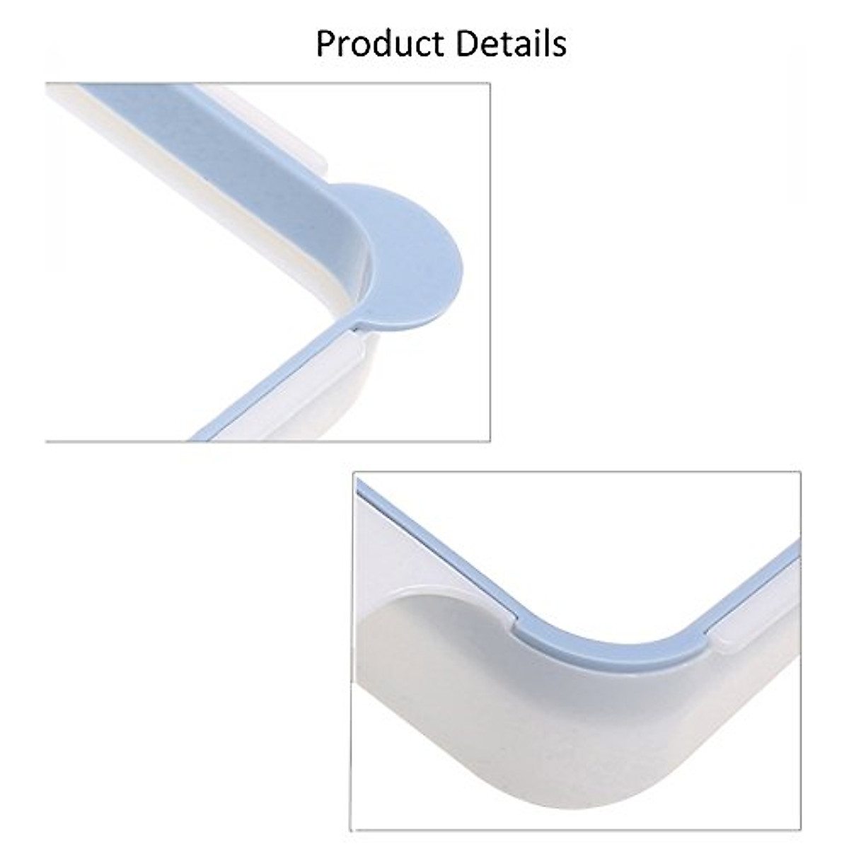 In kds Trash Rack Bin Liners Holder Garbage Bag Hanger for Kitchen Cupboard Tailgate (Blue)