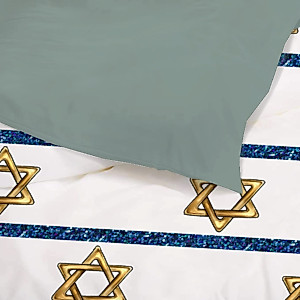 ARTBLANKET Hanukkah Bedding Duvet Cover 3 Piece Set King 104 x 90 in Ultra Soft and Breathable(1 Comforter Cover + 2 Pillow Shams)