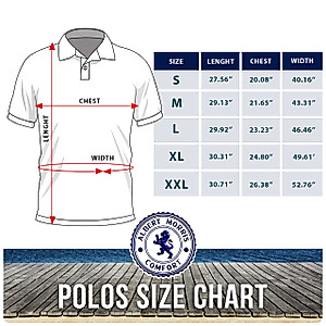 Albert Morris Mens Polo Shirts Polo Shirts for Men, Shirts for Men, Short Sleeve Mens Shirts (4 Pack), American Classics, X-Large