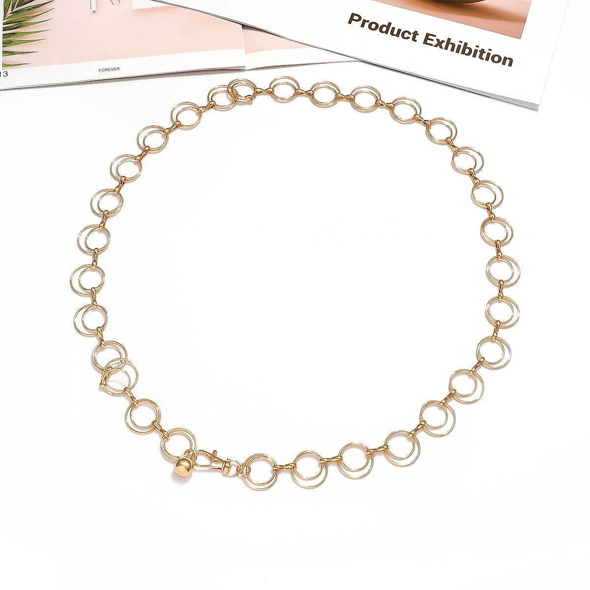 Zehope Layered Waist Chain Gold Belly Chain Peal Dresses Chain Body Chain Accessories Jewelry for Women