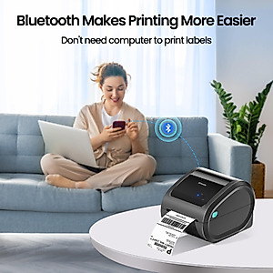 Omezizy Bluetooth Thermal Label Printer 4x6 - D520BT Thermal Shipping Label Printer for Small Business, Wireless Label Printer for Shipping Packages, Compatible with USPS, Shopify, Amazon