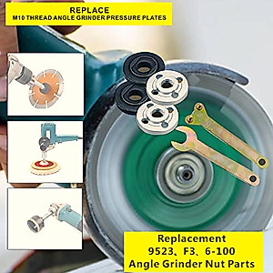KOSIDA Replacement 100mm Angle Grinder 3/8 Inch Nut Parts Angle Grinder Parts Set Lock Nut Wrench Tool Set Suitable For Electric Drill Angle Grinder 3/8 Inch Arbor Mandrel Shaft Nut Accessories