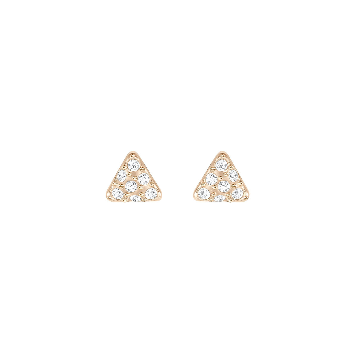 Swarovski Facet Swan Pierced Earrings Rose Gold-tone Plated 5358058