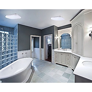 LIT-PaTH Square LED Flush Mount Ceiling Light Fixture, 12 Inch 22.5W, Dimmable, 1680 Lumen, ETL Qualified, 5000K-Daylight White