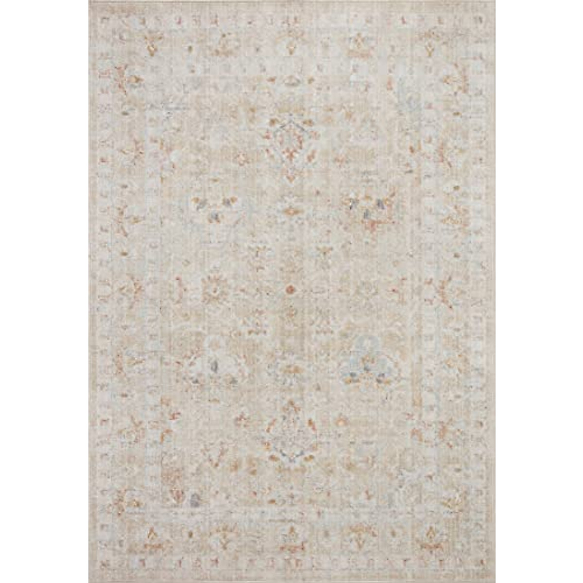 Loloi II Monroe Collection MON-05 Sand/Sunrise 6'-7" x 9'-3" Area Rug