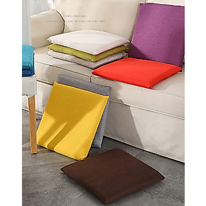 ETULLE 2 Pack Memory Foam Dining Chair Cushions,40 * 40cm Chair Pads,Soft and Comfortable Seat Cushion,Kitchen Dining Chair Cushion and Seat Cushion with Machine Washable Cover (Color : White)