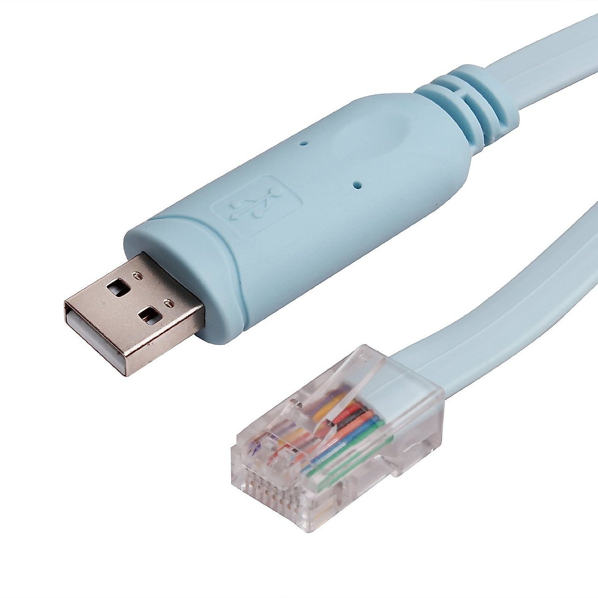 RW RoutersWholesale DB9 to RJ45 Console Cable 72-3383-01 Compatible/Replacement for Cisco CAB-CONSOLE-RJ45= (FTDI USB Type A to RJ45)