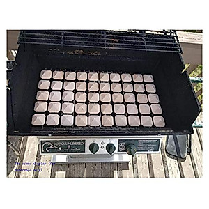 Efficient Radiates Heat -Reusable Ceramic Briquettes, Replacement for Lynx L27 Gas Grill,50 Pieces, 2 " by 2 " Each