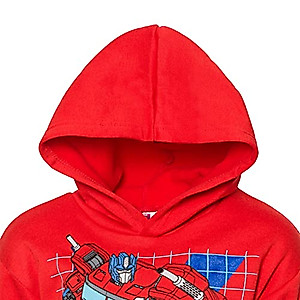 Transformers Optimus Prime Little Boys Fleece Pullover Hoodie Jogger Pants Red/Blue 7-8