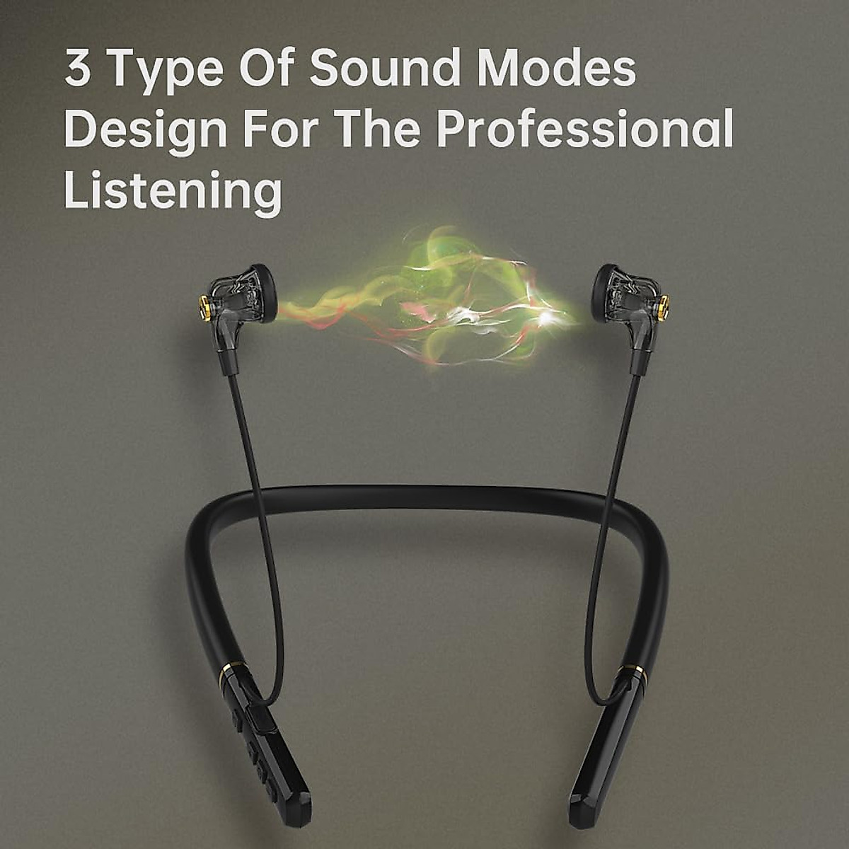 BX-05 Wireless Neckband Headphones w/Mic in-Ear Magnetic Earphone,Crystal-Clear Calls, Fast Charging, IPX4 Sweatproof Deep Bass Headset for Phone Call Music Sports (Green)