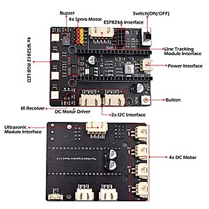 Adeept 4WD Omni-directional Mecanum Wheels Robotic Car Kit Compatible with Raspberry Pi Pico DIY STEM Remote Controlled Educational Robot Kit with LCD1602 Display and Tutorials