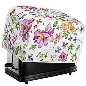 Gomyblomy Flowers 4 Slice Toaster Appliance Cover Bread Toaster Cover Bakeware Protector, Kitchenware
