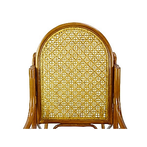 Wickerix Milano Rocking Chair, Natural Rattan Wicker Handmade, ECO, Colonial Color