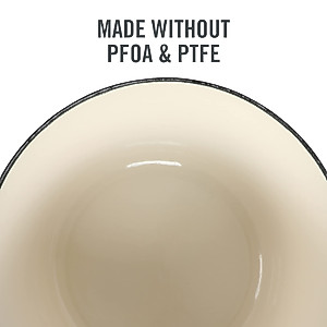 MARTHA STEWART Gatwick 7 QT Enamel Cast Iron Dutch Oven, Classic Blue