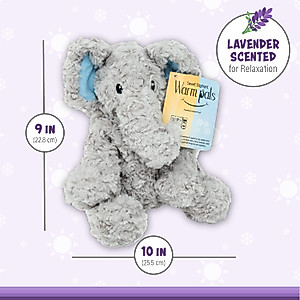 Warm Pals - Sweet Elephant - 1.5lbs - Cozy Microwavable Lavender Scented Plush Toys - Heated Stuffed Animal - Heatable Coolable Bedtime Comfort Plushie