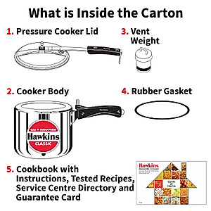 HAWKINS 3 Litre Classic Pressure Cooker, Induction Inner Lid Cooker, Tall Design Pan Cooker, Best Cooker, Silver (ICL3T)