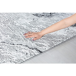 GLORY RUGS Modern Abstract Area Rug 8x10 Beige Cream Large Rugs for Home Office Bedroom and Living Room