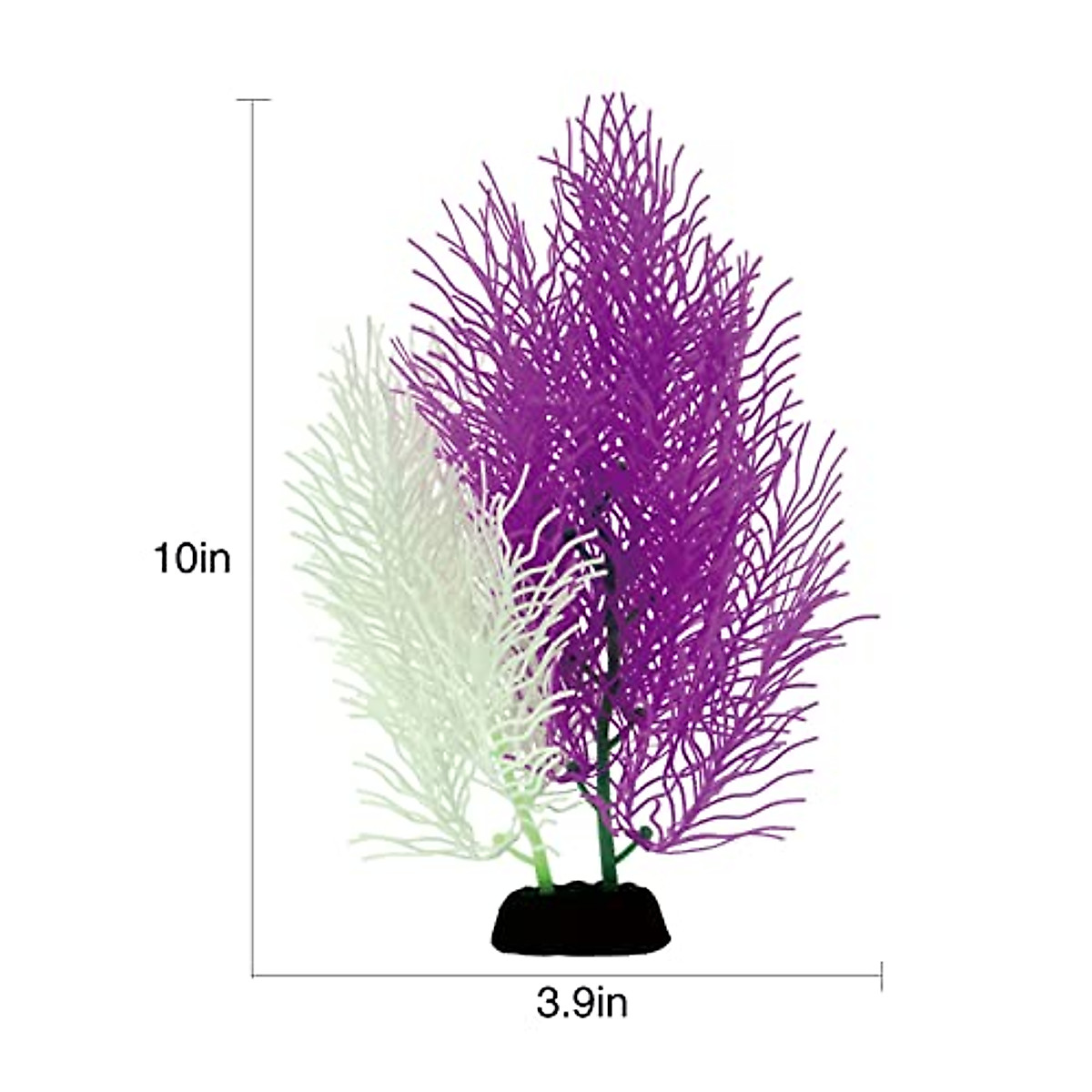 LPFLASAT Fish Tank Decorations Aquarium Decorations Fish Tank Aquarium Decor Fish Tank Decor Aquarium Accessories Turtle Tank Fish Tank Glow Plants Aquarium Ornament 1 Pieces (Big-Purple)