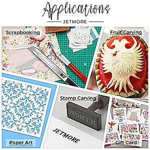 Jetmore 94 Pack Exacto Knife Kit, 2 Precision Exacto Knife Set, 80PCS #11/#16/#17 Exacto Knife Blades with Storage Case, Hobby Knife Craft Knife ​for DIY, Art Work, Cutting, Carving