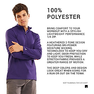 Russell Athletics Dri-Power Lightweight 1/4 Zip Pullover - Athletic Wear for Quick-Dry Sun Protection, Navy, X-Large